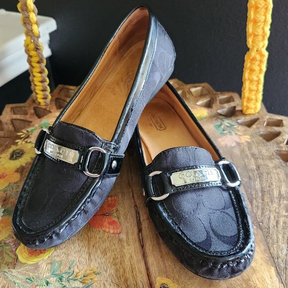 Coach | Shoes | Coach Felisha Signature Loafers With Monogram C Logo In ...
